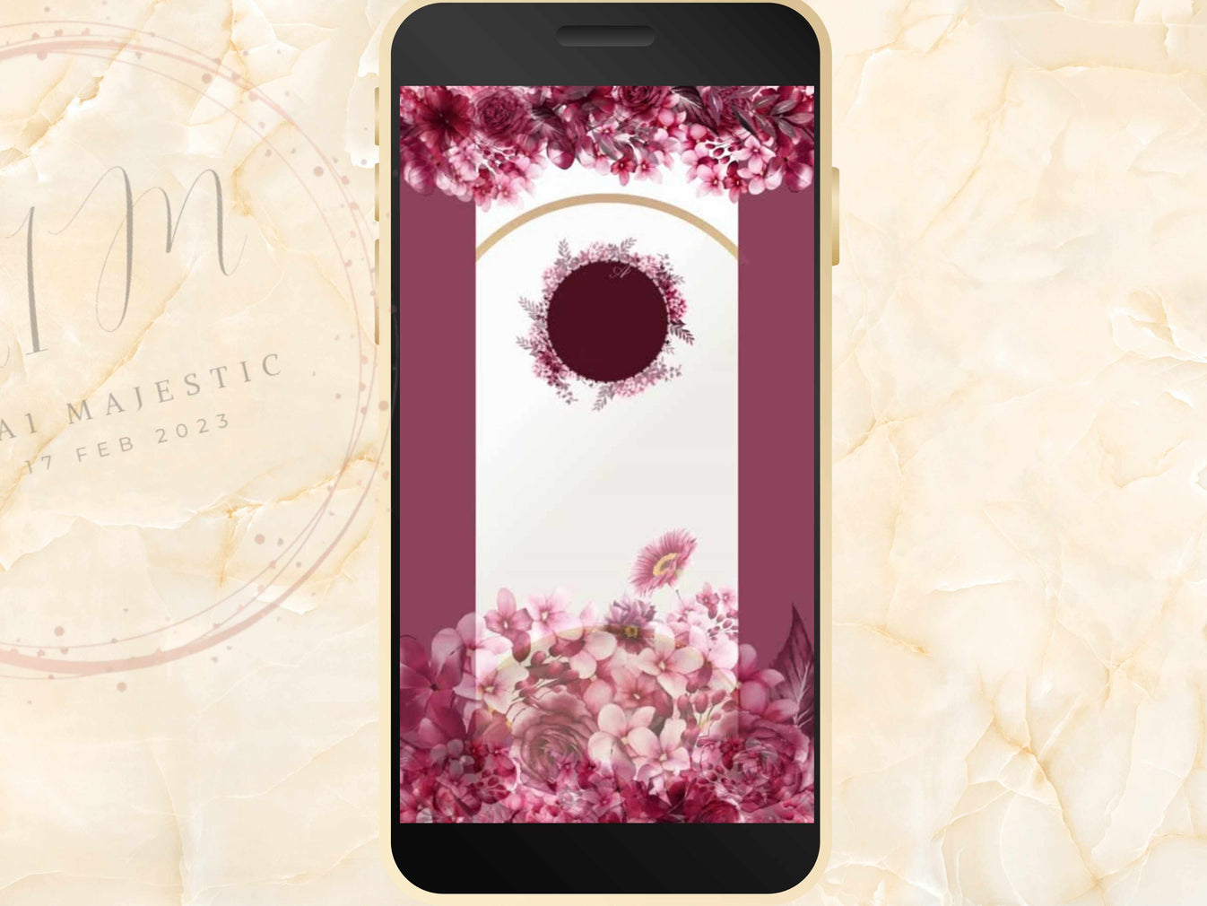 Wedding Invitation, Online Invitation Template, Maroon E-Invite, Elect ...